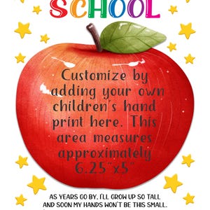 First Day of School Apple Handprint Craft, Handprint Art School Memory ...