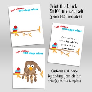 100th Day of School Printable Worksheet, 100 Days of School Handprint ...