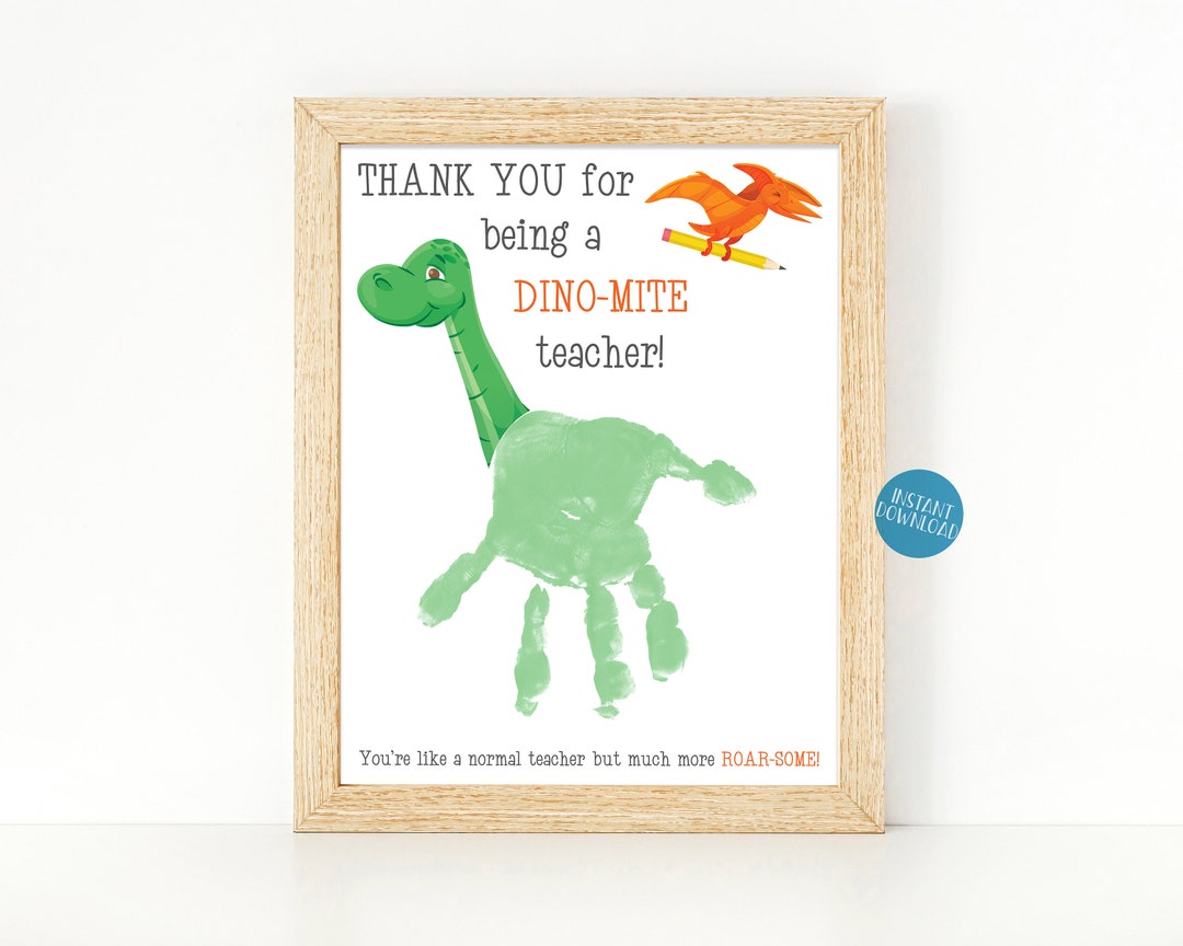 Teacher Appreciation Printable, Year End Teacher Gift, Handprint Art ...