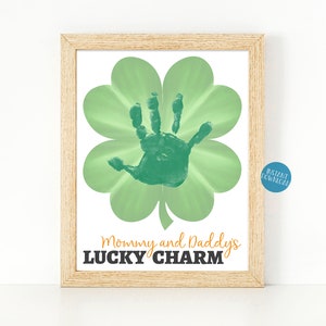 St Patrick's Day Handprint Art, Shamrock Handprint Craft, Saint Patrick ...