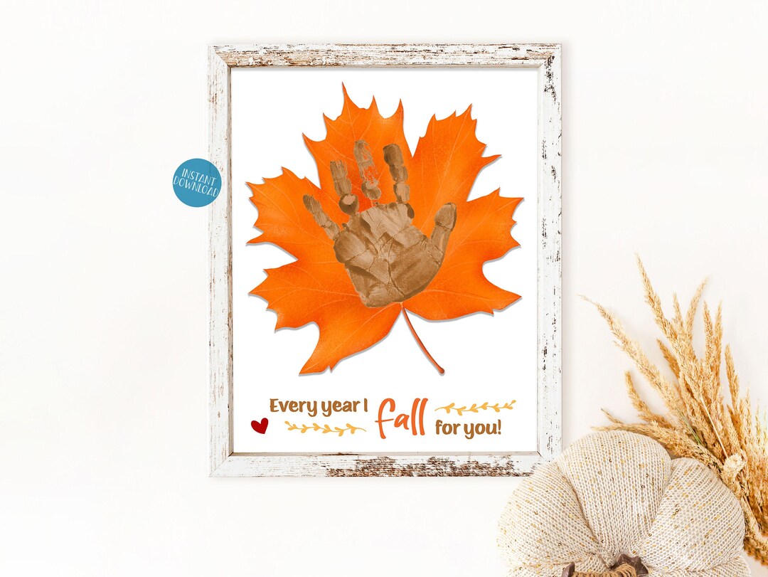Fall Handprint Art Project for Kids, Printable Activity for Autumn ...