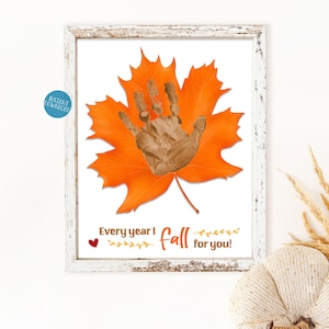 Fall Handprint Art Project for Kids, Printable Activity for Autumn ...