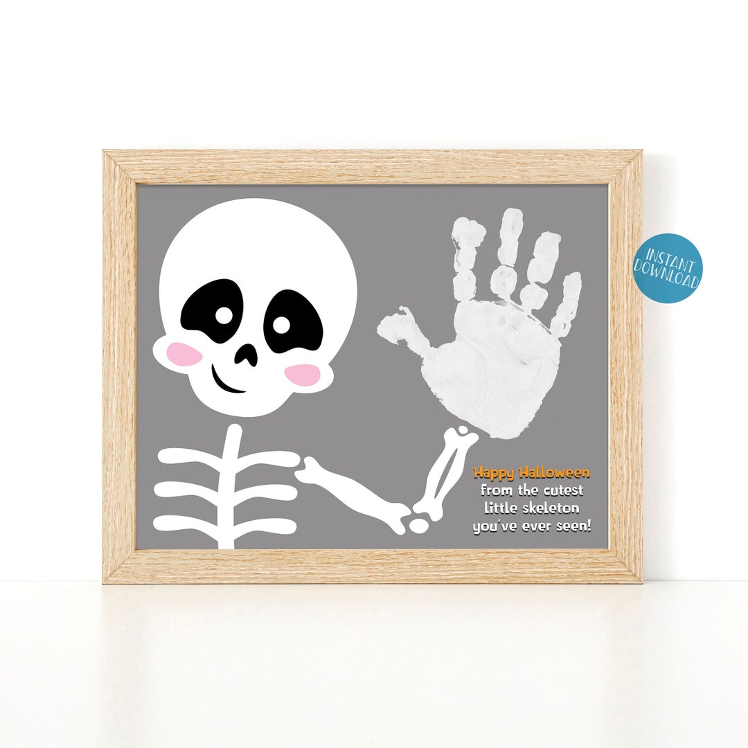Halloween Handprint Art, Cutest Little Skeleton, Toddler Handprint ...