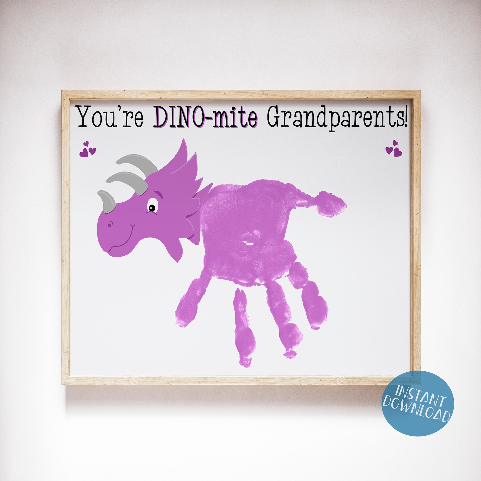 DIY Grandparents Day Gift Handprint Art Kids Handprint | Etsy