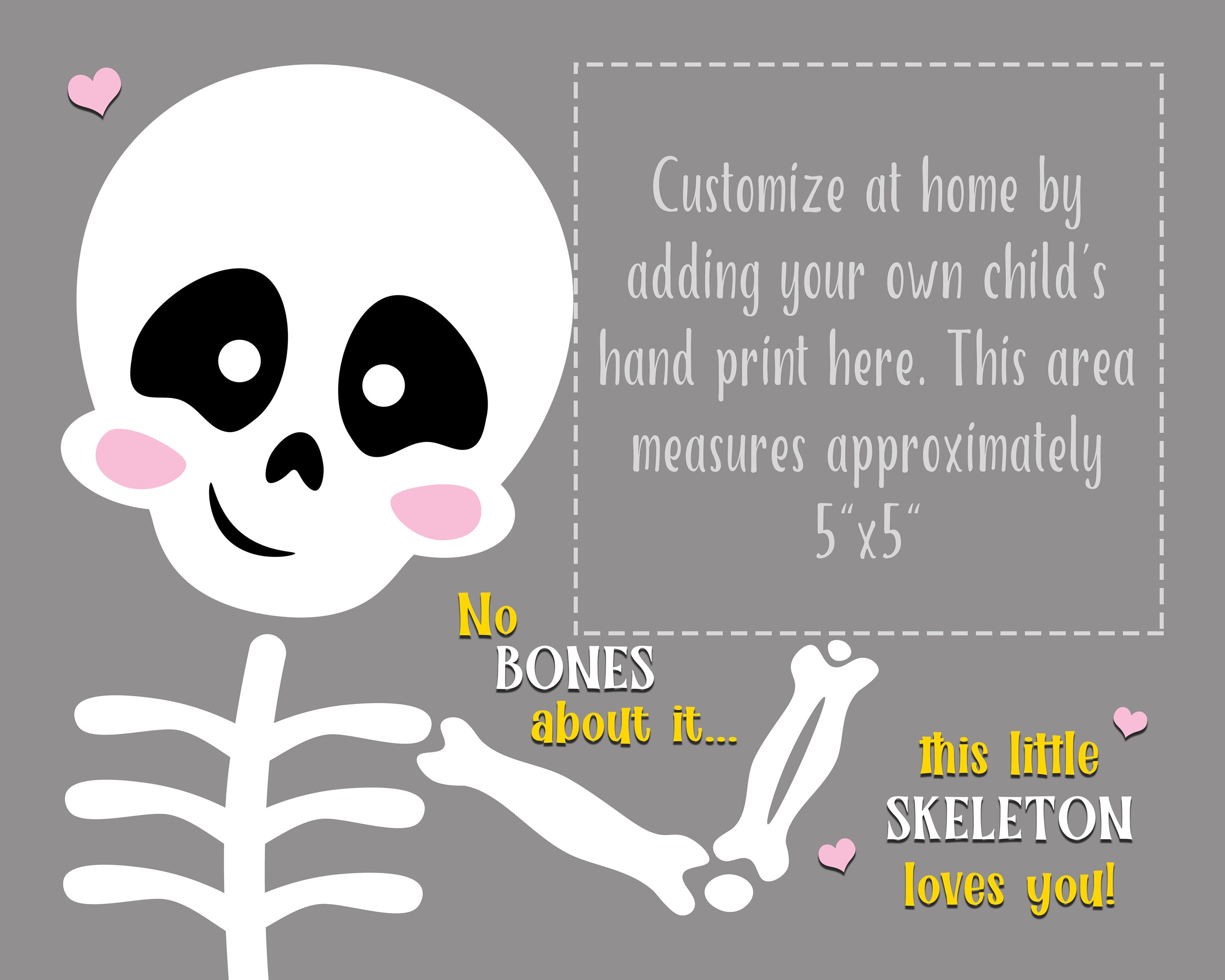 Halloween Handprint Art, This Little Skeleton Loves, Baby Handprint ...