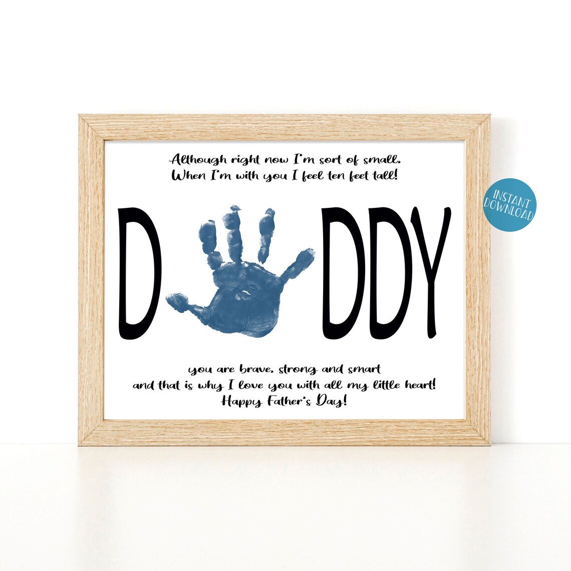 Father's Day Handprint Art Dad Gift DIY Kid Craft - Etsy