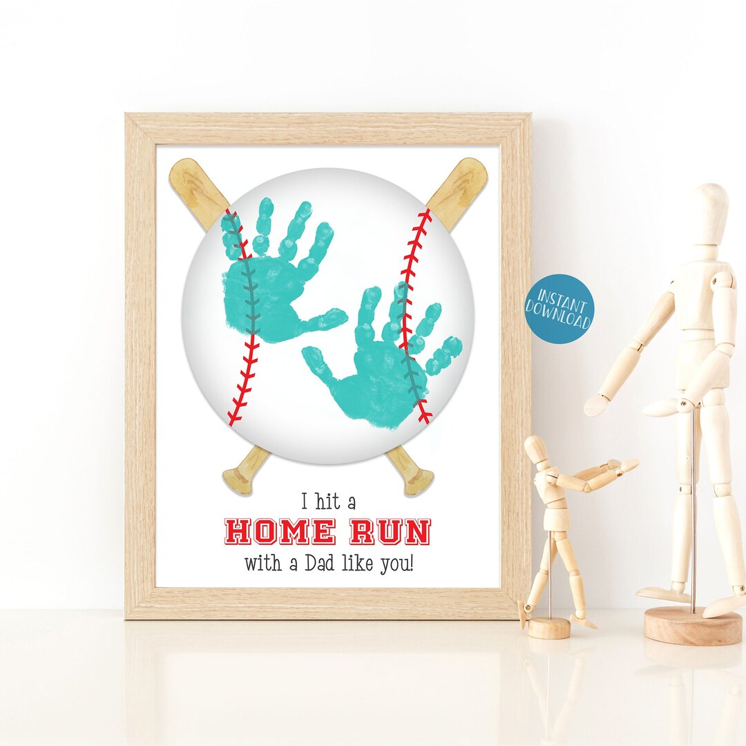 Baseball Dad Gift, Handprint Art Project for Kids, Handprint Keepsake ...