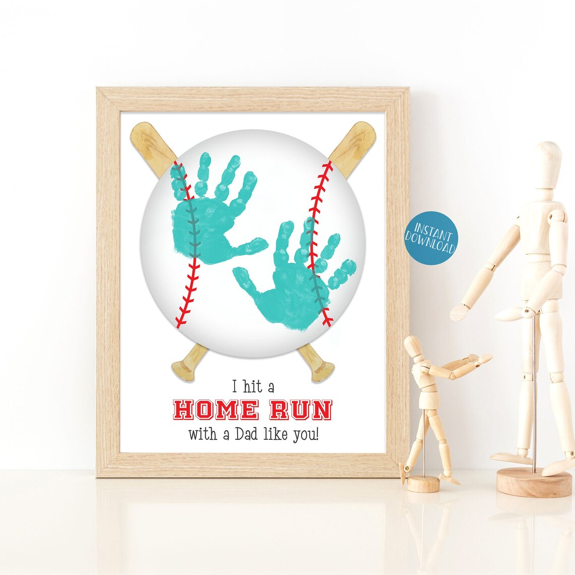 Baseball Dad Gift Handprint Art Project for Kids Handprint - Etsy