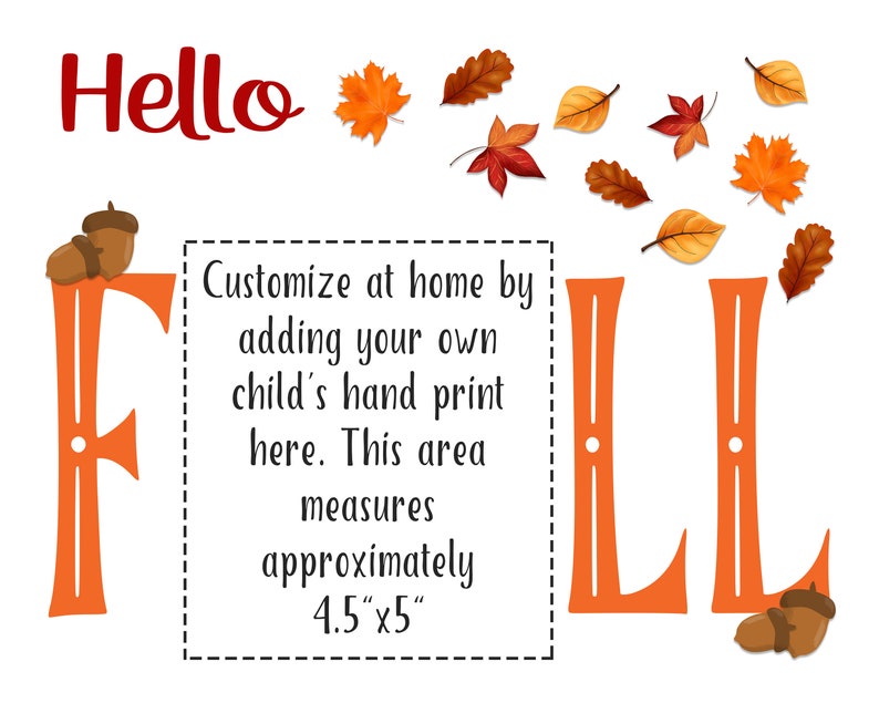 Hello Fall Handprint Art Preschool Activities for Autumn - Etsy
