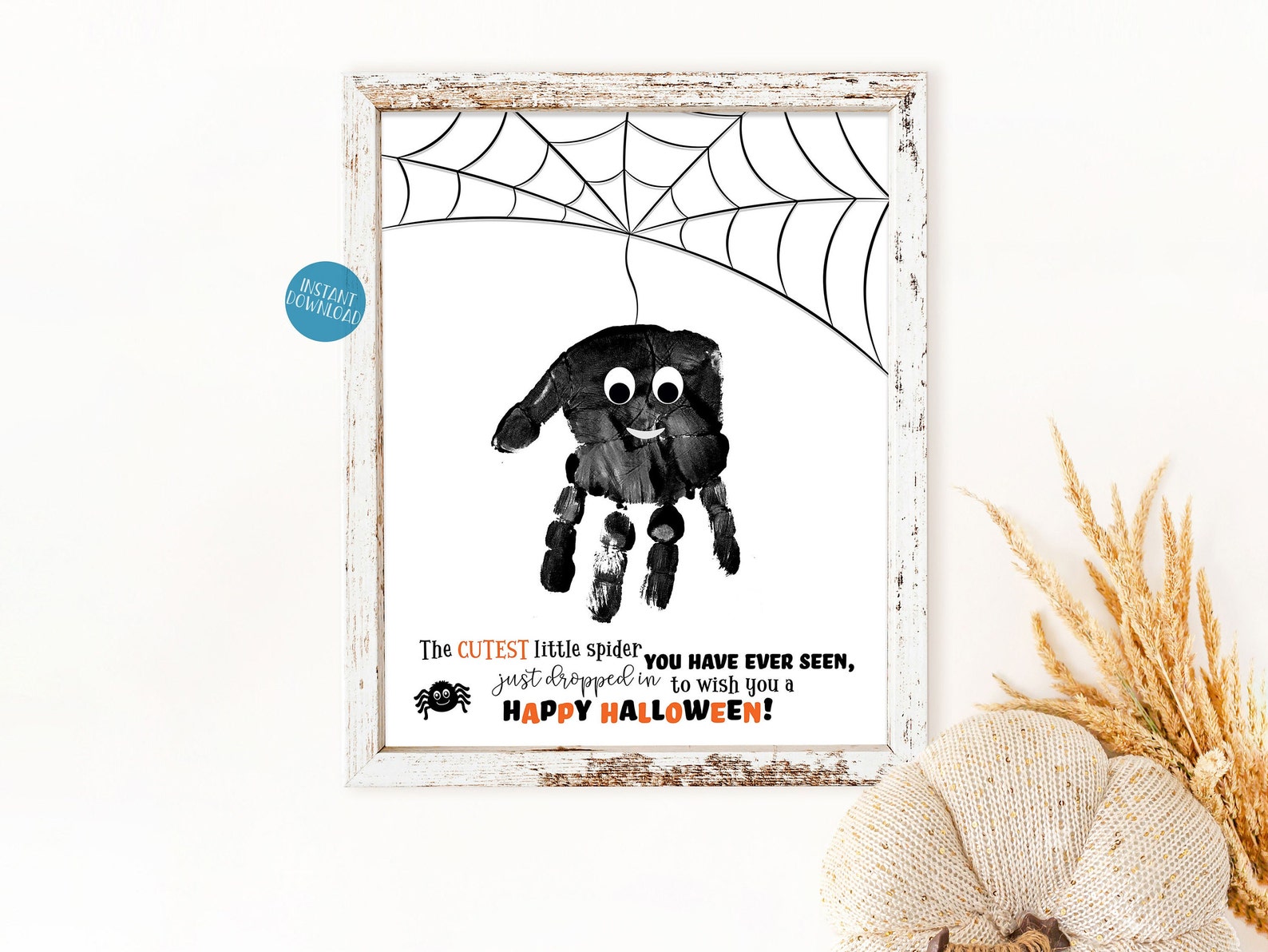 Cutest Little Spider Handprint Art, Halloween Craft for Kids, Handprint ...