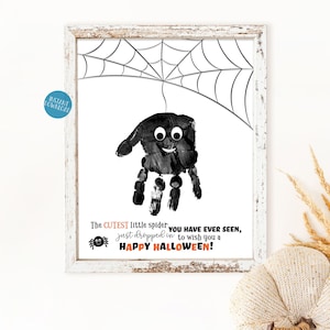 Cutest Little Spider Handprint Art, Halloween Craft for Kids, Handprint ...