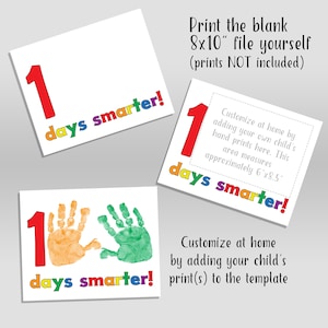 100 Days of School Classroom Activity Handprint Art for Kids, 100th Day ...