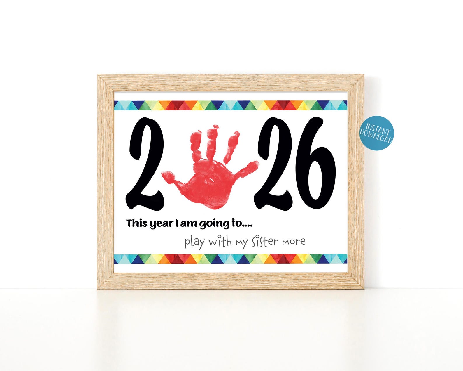 New Year's 2026 Handprint Art, New Year's Eve Printable, New Years ...