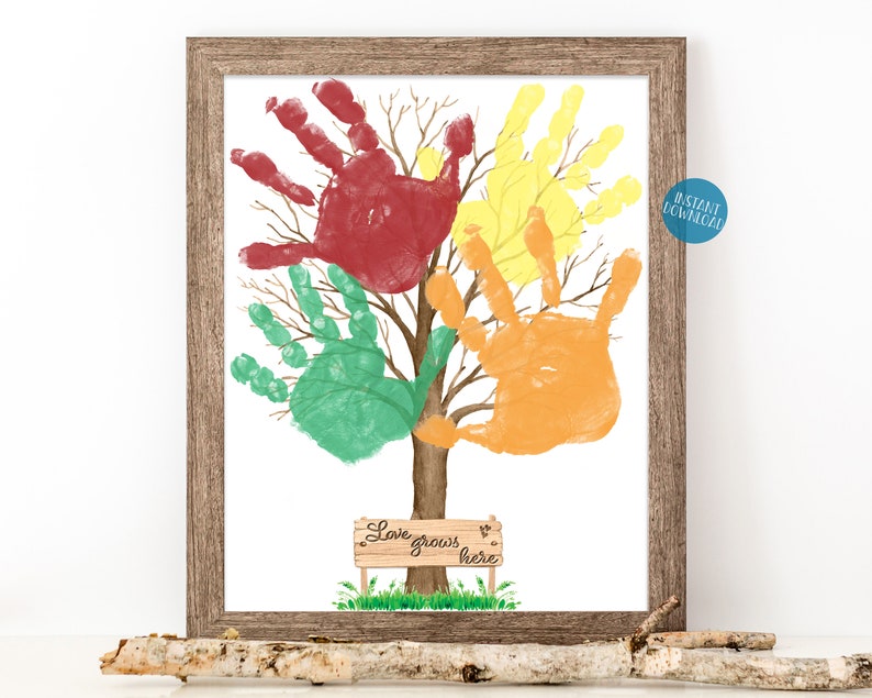 Handprint Art DIY Keepsake Kid Craft Mother's Day - Etsy