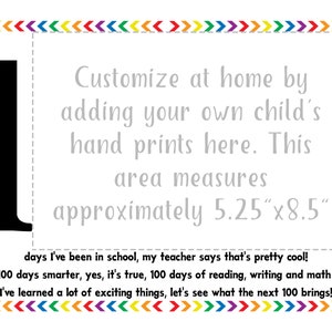 100 Days of School Activity Handprint Art for Kids 100th Day | Etsy