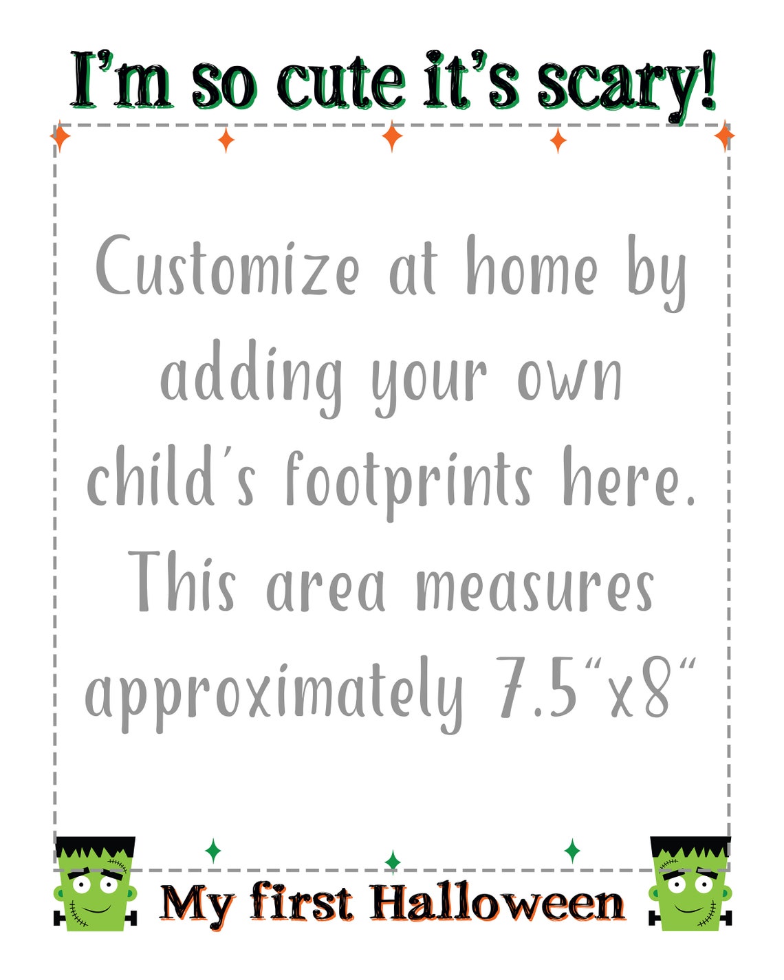 Halloween Handprint Art, My First Halloween Keepsake, Footprint Craft ...