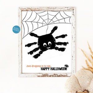 Spider Handprint Art, Halloween Craft for Kids, Handprint Keepsake ...