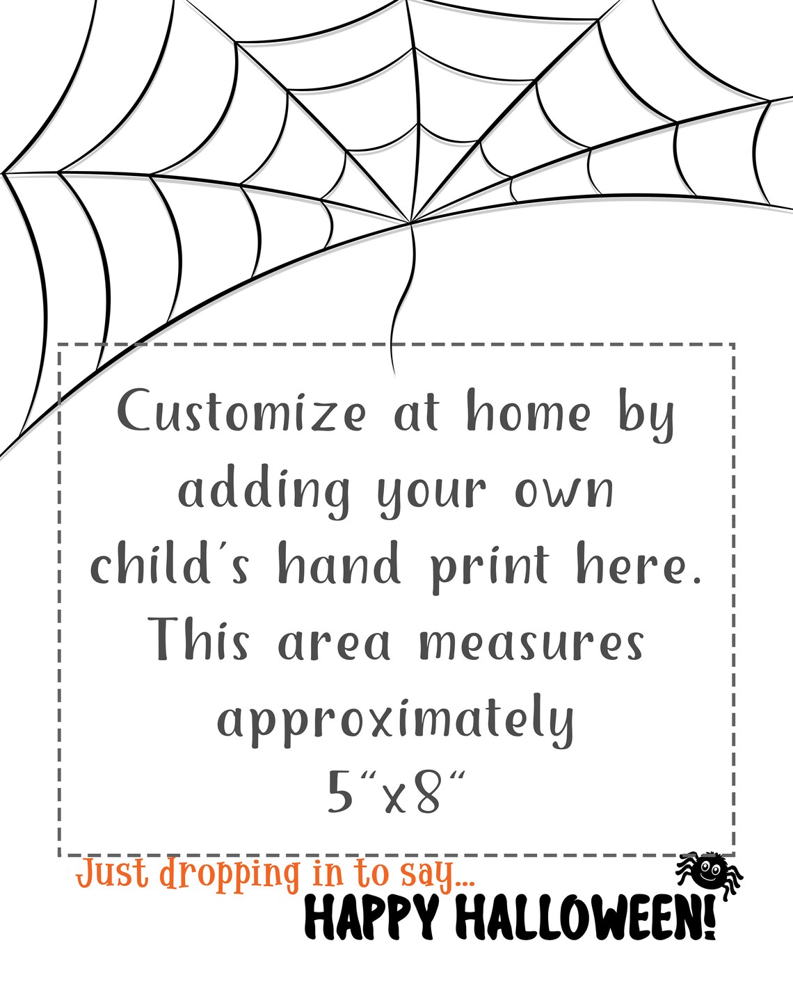 Spider Handprint Art Halloween Craft for Kids Handprint - Etsy