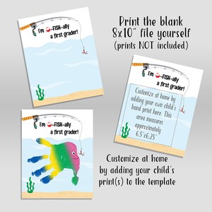 First Day of School Handprint Craft, Fish Handprint, O-fish-ally Back ...