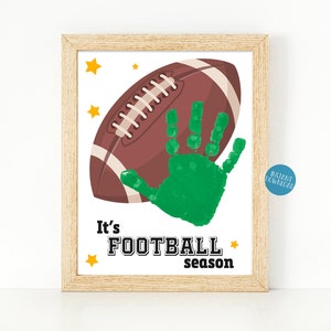 Football Handprint Art, Fall Sports Handprint Craft for Kids, Its ...