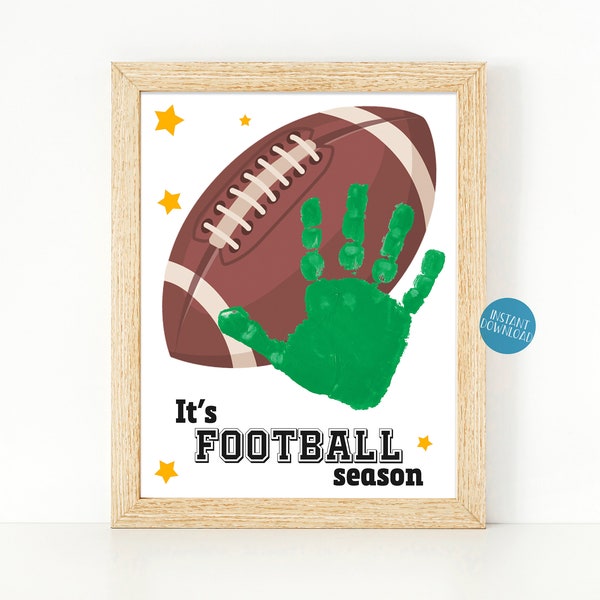 Football Handprint Art - Etsy