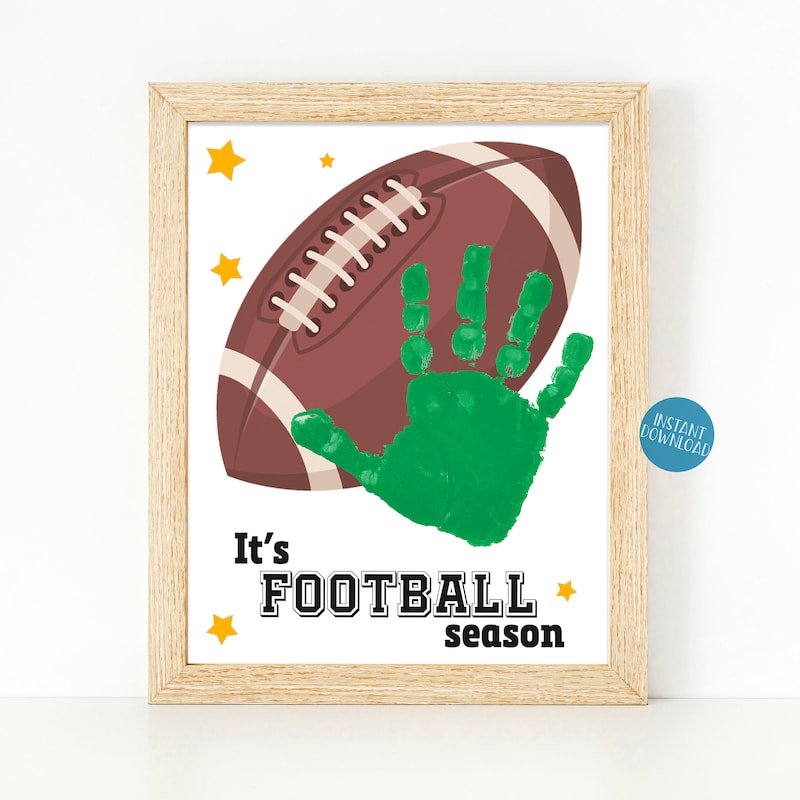 Football Handprint Art - Etsy