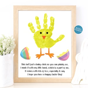 Easter Chicken Handprint Art Project for Kids, Toddler Handprint ...