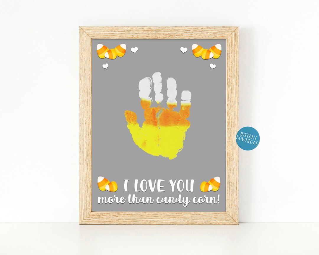 Candy Corn Handprint Art Project for Kids, Halloween Handprint Craft ...