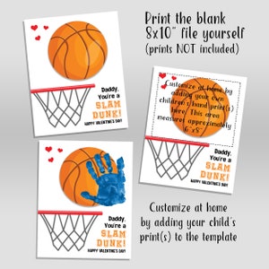 Valentine's Day Basketball Gift From Kids, Slam Dunk Dad Gift ...