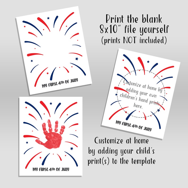 My First 4th of July Handprint Art Fourth of July - Etsy