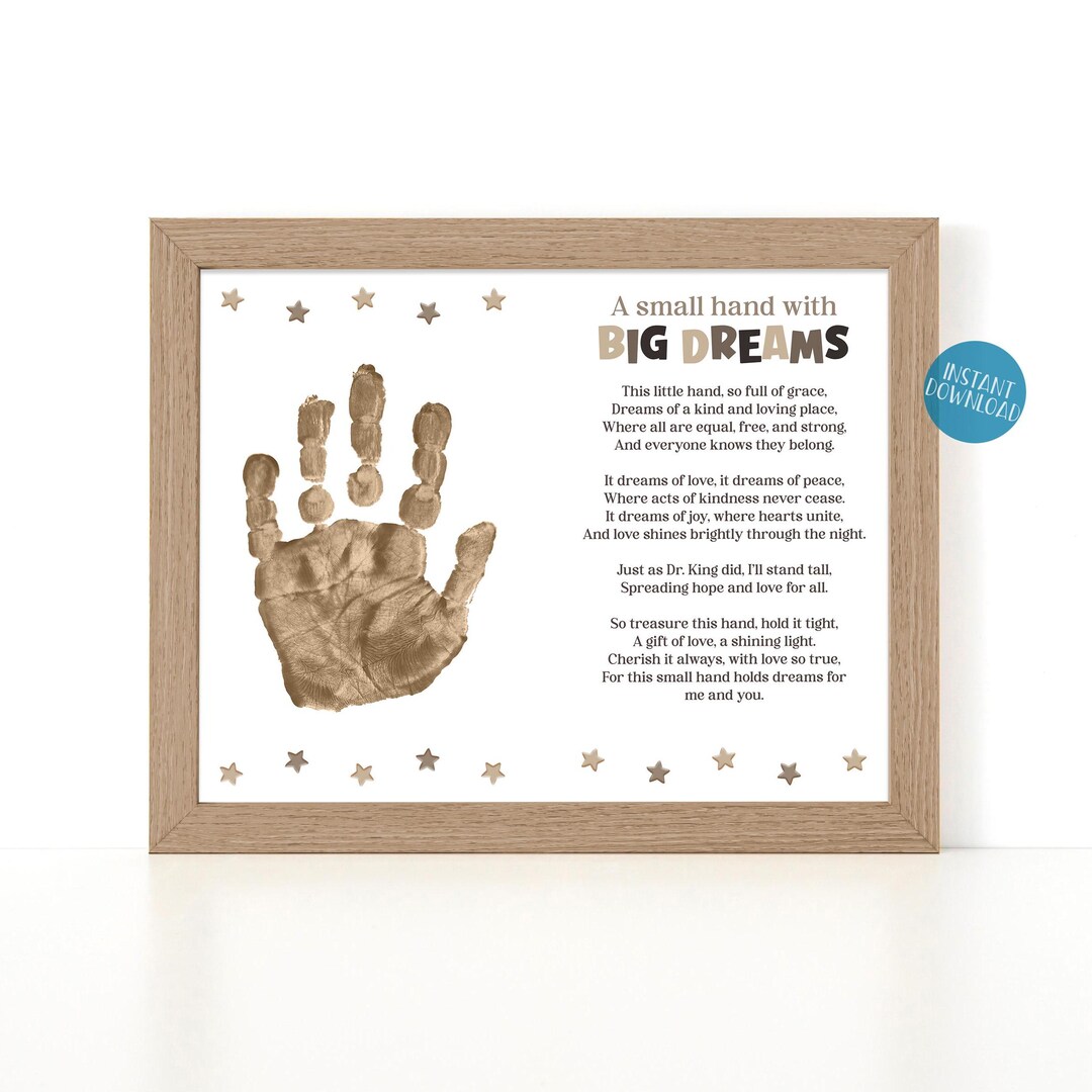 Martin Luther King Day Handprint Craft for Toddlers, MLK Day Handprint ...