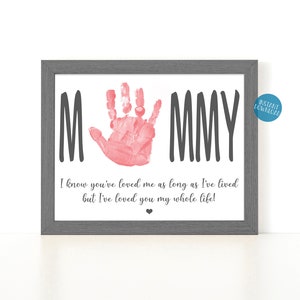 Handprint Keepsake Gift for Mom, Mother's Day Poem, Handprint Art, DIY ...