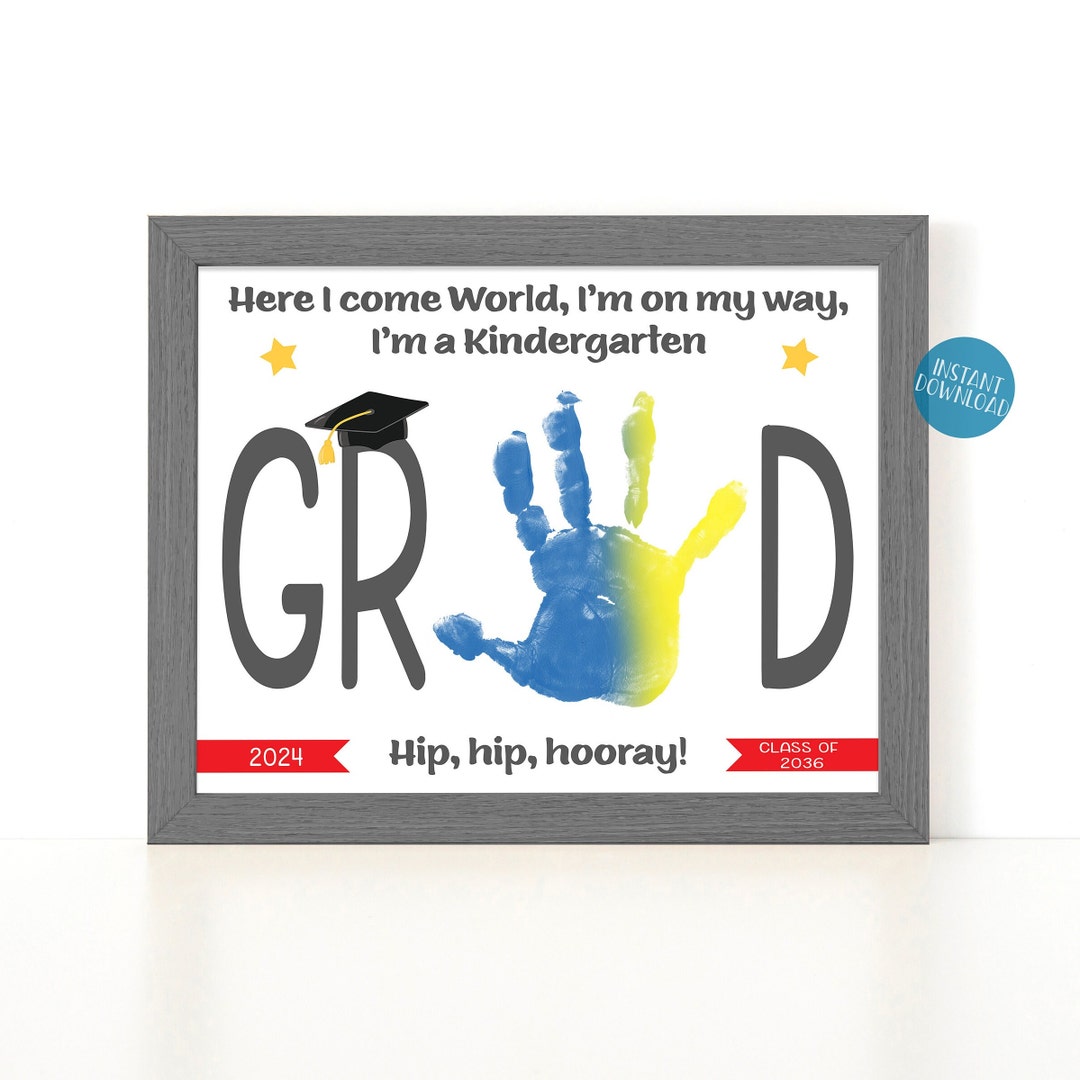 Kindergarten Graduation Keepsake, Handprint Art, DIY Kid Craft ...