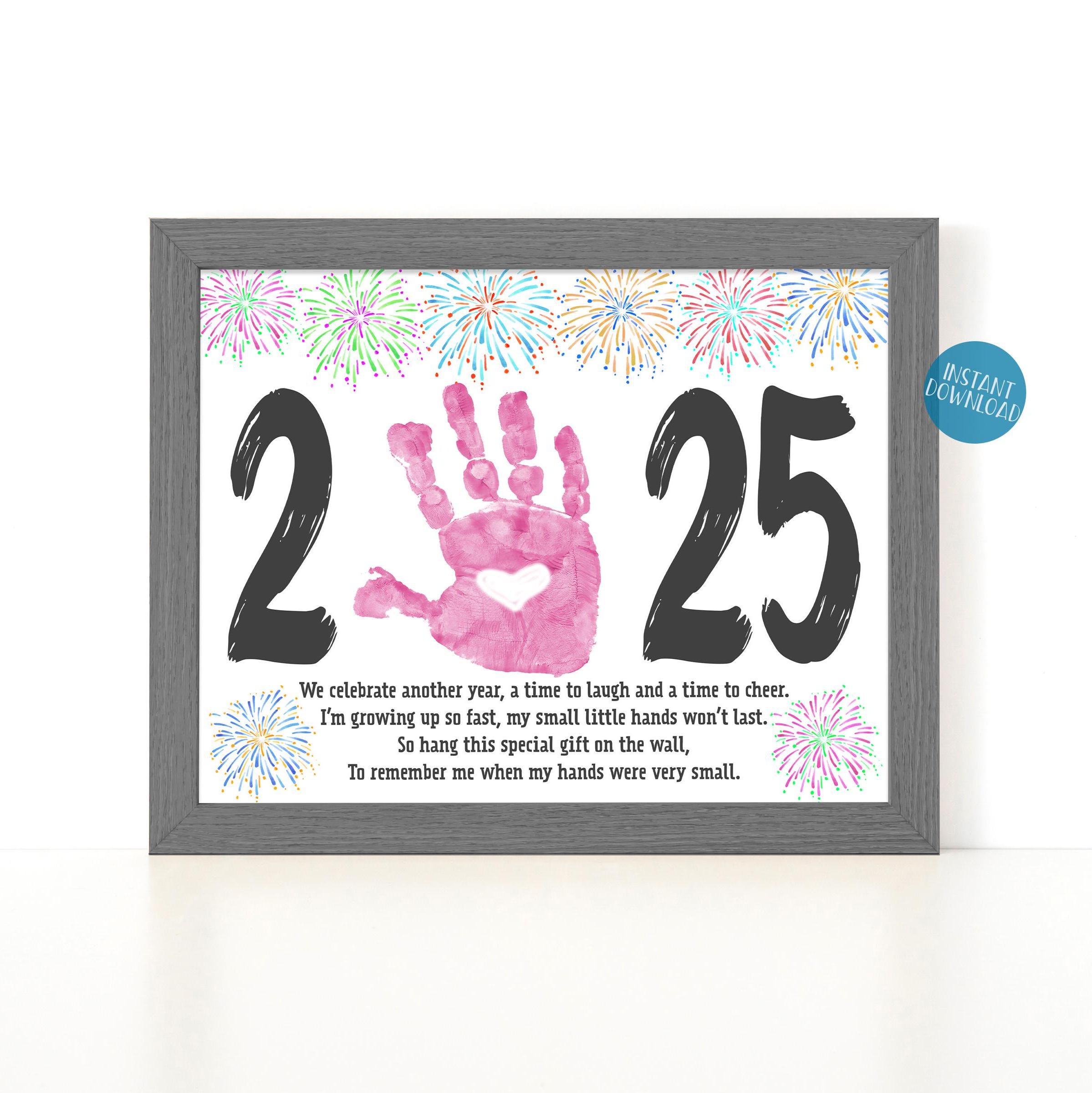 Handprint Easy High Five Happy New Year Handprint Craft