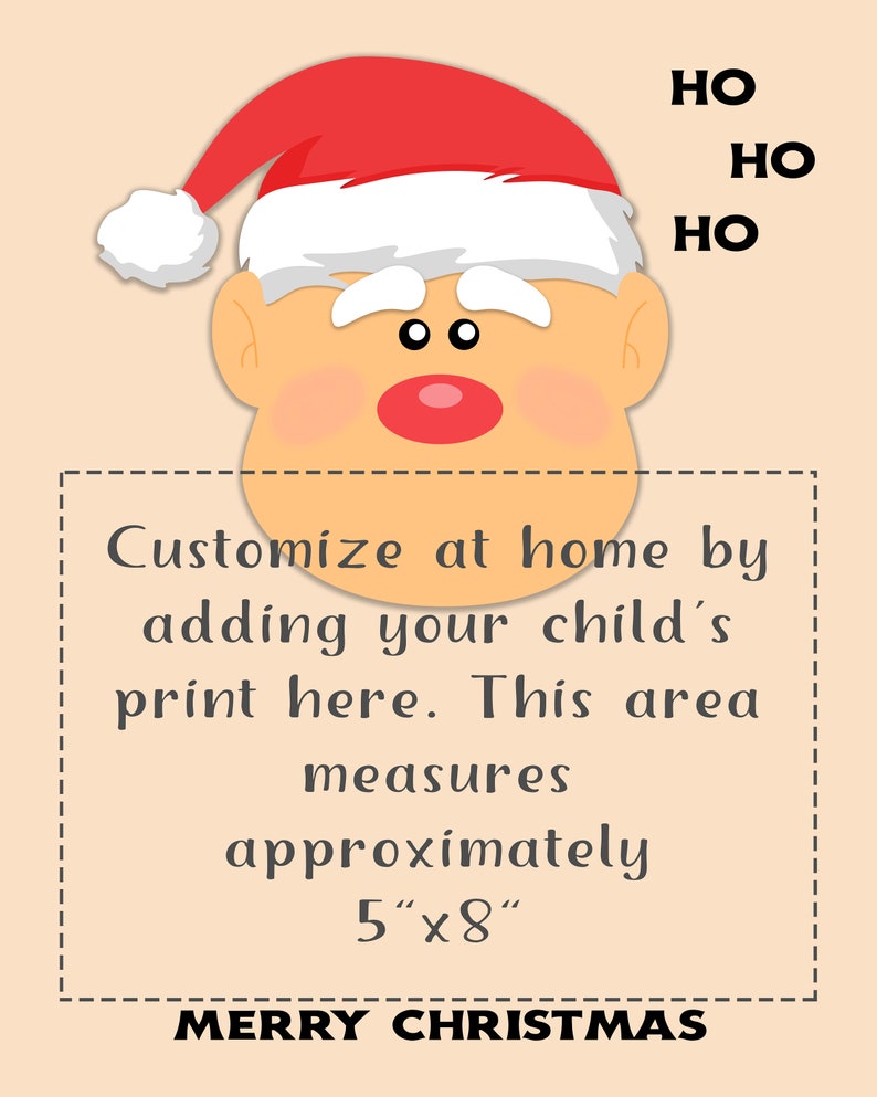 Santa Handprint Art Christmas Xmas Craft for Kids Printable - Etsy