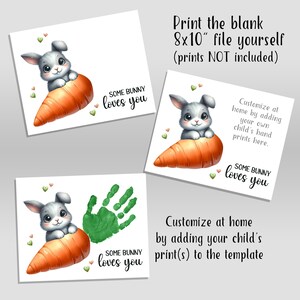 Some Bunny Loves You Handprint Art Project for Kids, Toddler Handprint ...