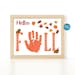 Hello Fall Handprint Art, Preschool Activities for Autumn, Toddler Art ...
