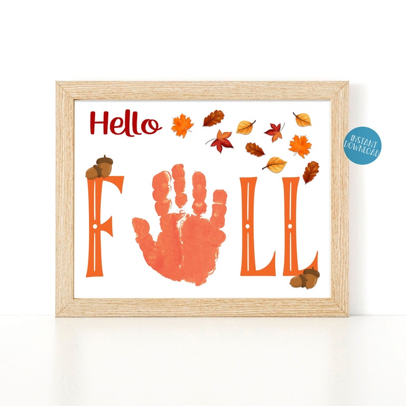 Hello Fall Handprint Art Preschool Activities for Autumn - Etsy