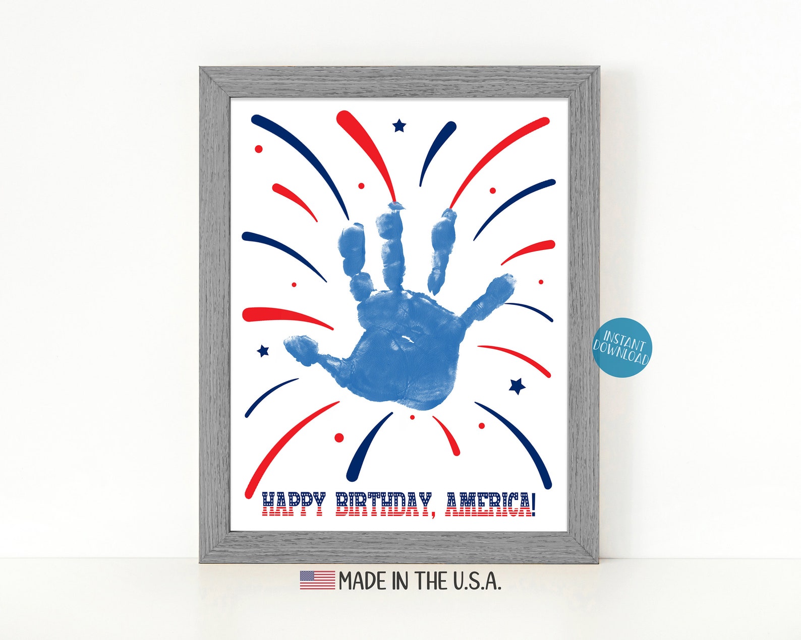 Fourth of July Handprint Art, July 4th, Independence Day, DIY Kid Craft ...