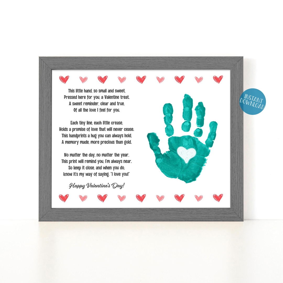 Valentines Day Handprint Art Project for Kids, Baby Handprint Craft ...