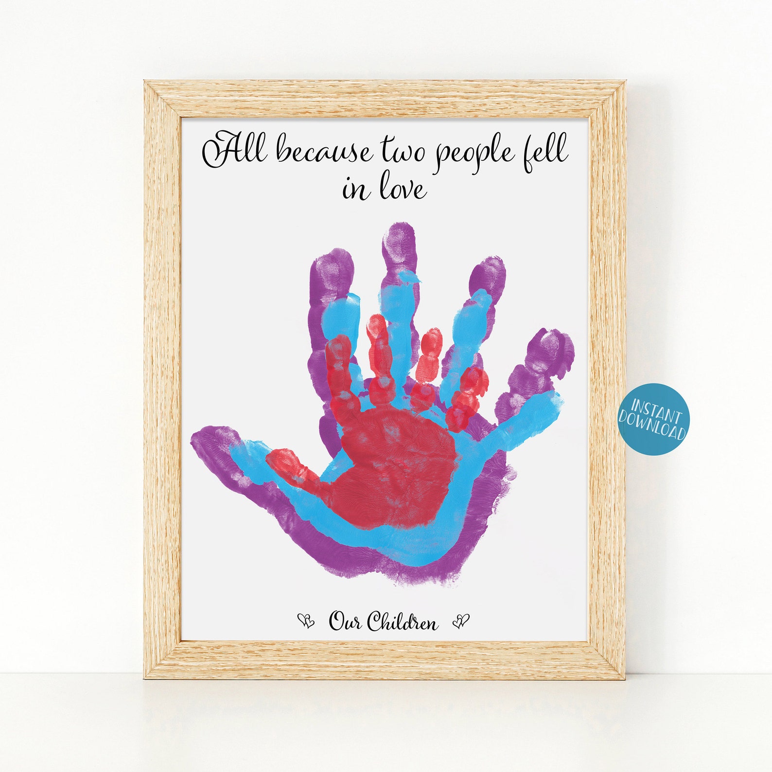 Family Handprint Art Handprint Craft All Because Two People - Etsy
