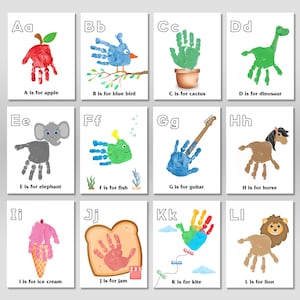 Alphabet Handprint Art ABC Book, Alphabet Craft for Kindergarten, ABC ...