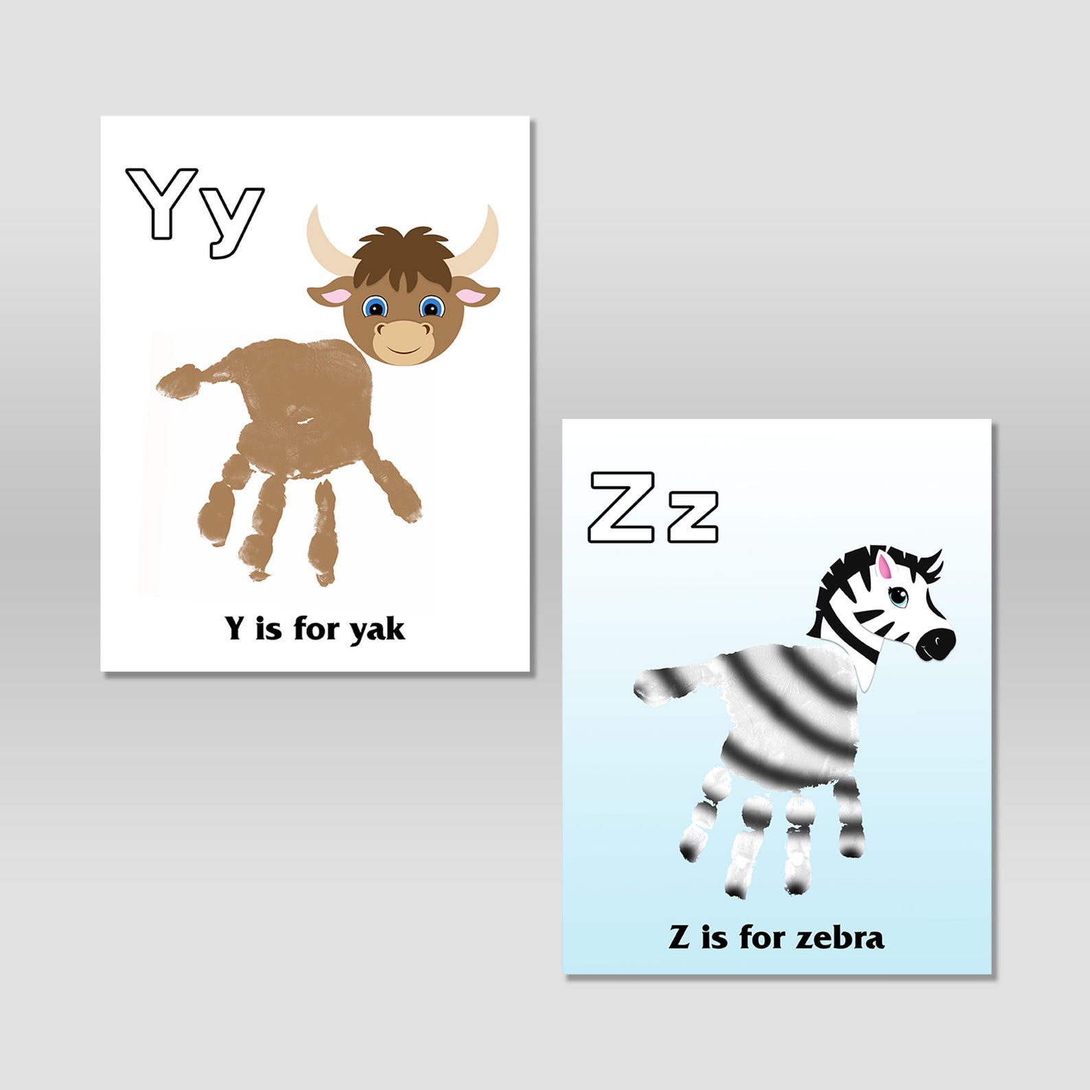 Alphabet Handprint Art ABC Book Alphabet Craft for - Etsy