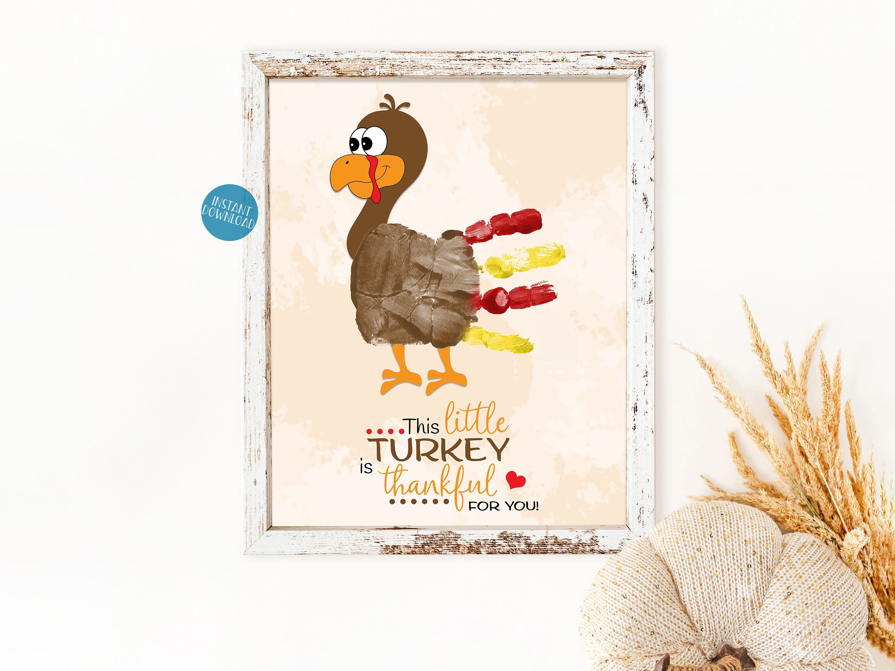 Thanksgiving Handprint Art DIY Kid Craft Turkey Handprint - Etsy