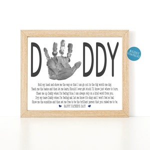 Father's Day Handprint Art, Dad Gift, Toddler Handprint Craft, Gift ...