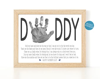 Father's Day Handprint Art Dad Gift DIY Kid Craft - Etsy