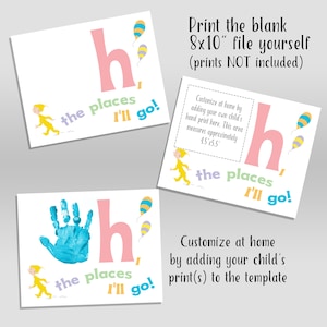 Oh the Places You'll Go Handprint Craft for Kids, Dr Seuss Crafts for ...