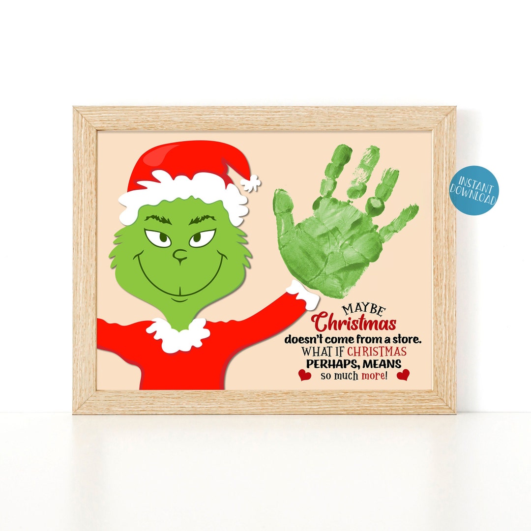 Christmas Handprint Art Project for Kids, Christmas Poem Grinch ...