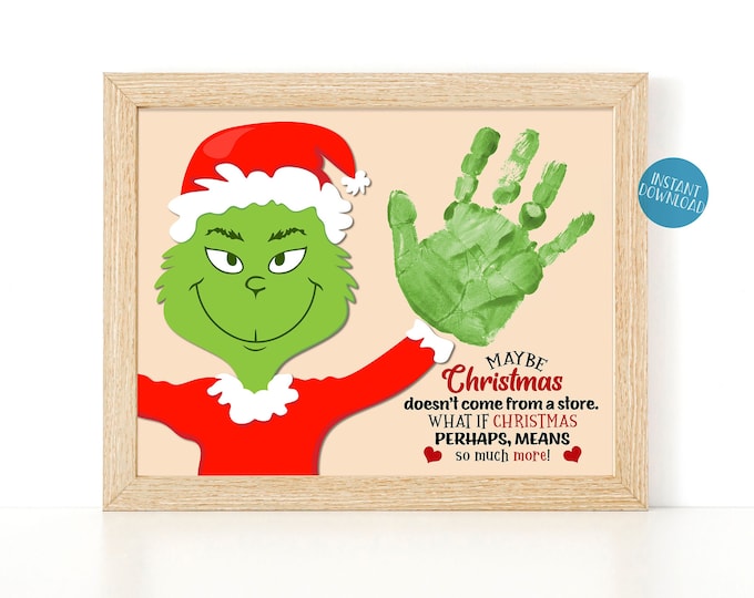 Christmas Card From Kids, Thumbprint Craft for Toddlers, DIY Christmas ...