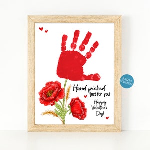 Valentine's Day Handprint Art Project for Kids, Valentines Day Keepsake ...